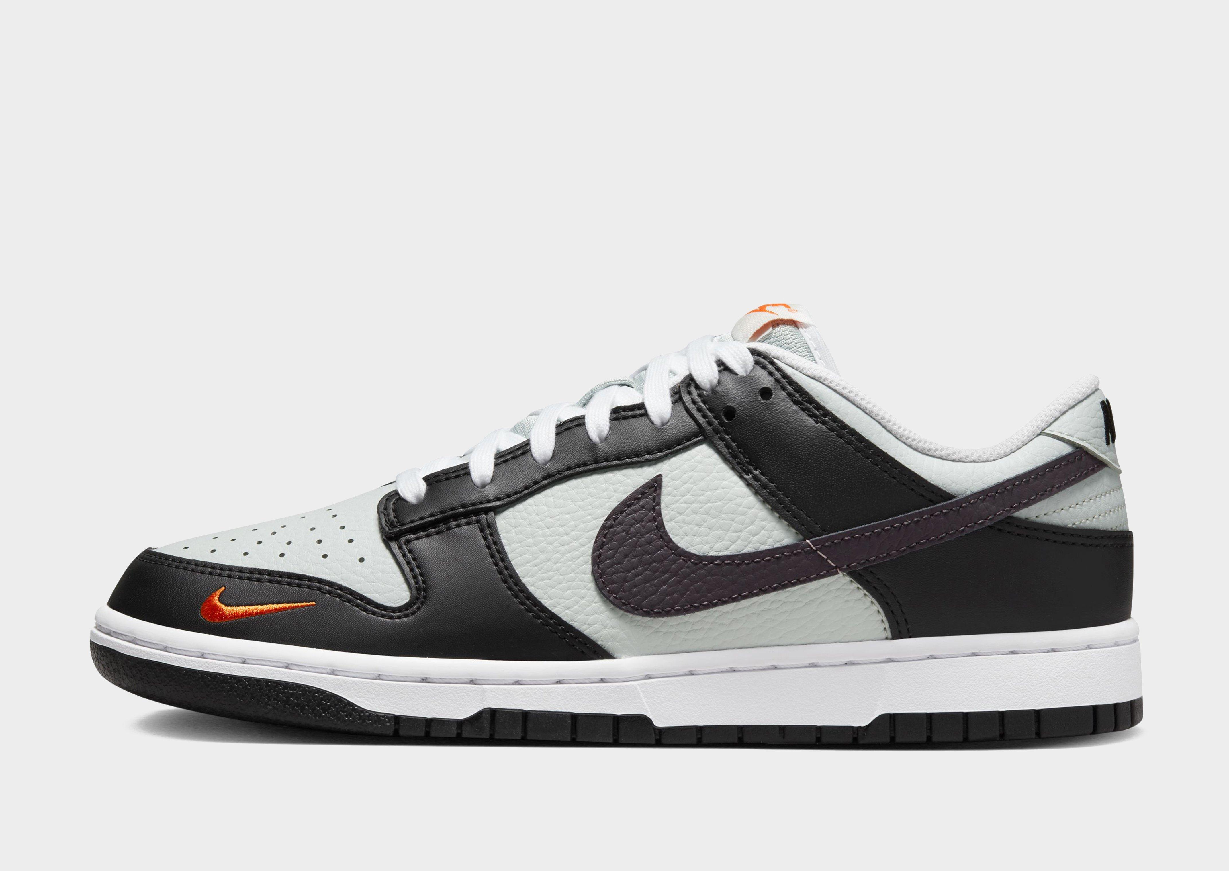 Nike Dunk Low Grey Black Orange Mini Swoosh